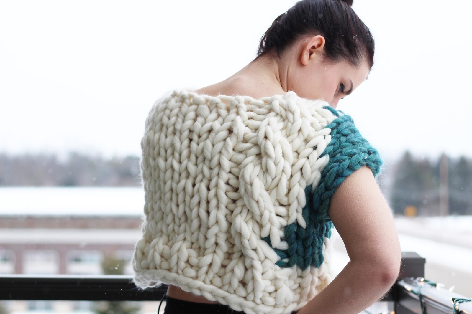 Addie Marie: Giant Knit Cabled Intarsia Sweater