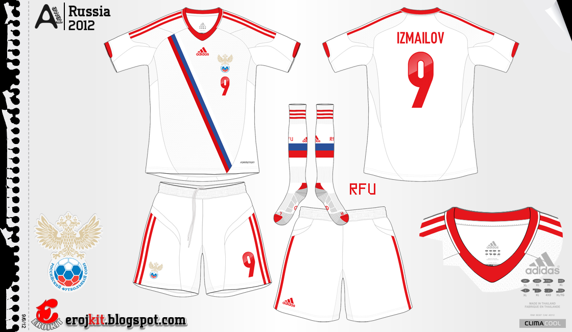 Kit Design, by eroj: 2012 Rússia (Home e Away)
