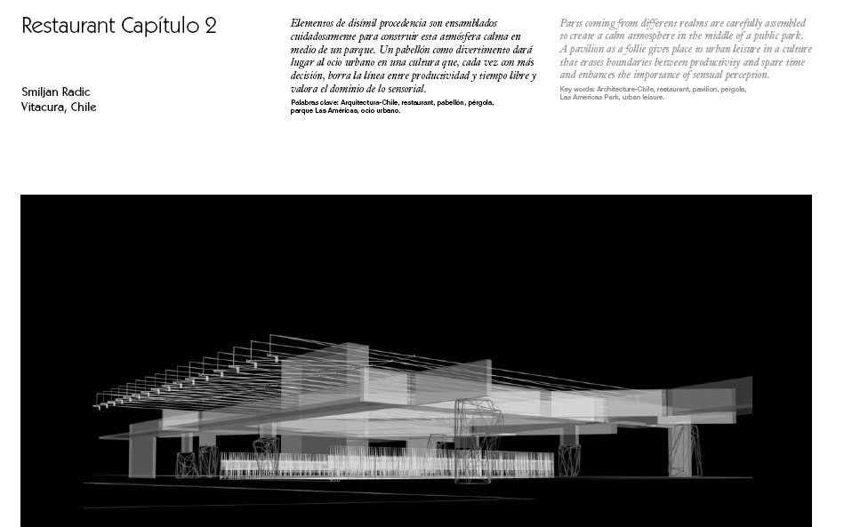 arquitectura y tecnología: RADIC -RESTAURANT
