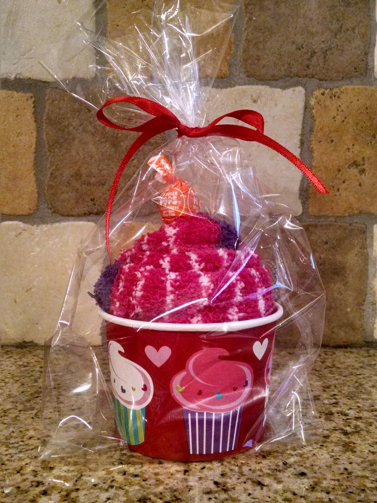 Must Run in the Family: Fuzzy Sock Cupcakes