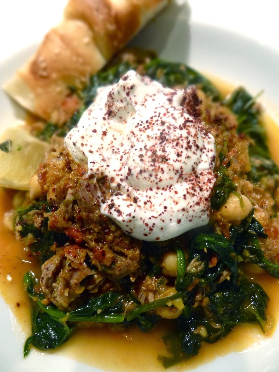 Scrumpdillyicious: Middle Eastern Lamb, Spinach & Chickpea Stew