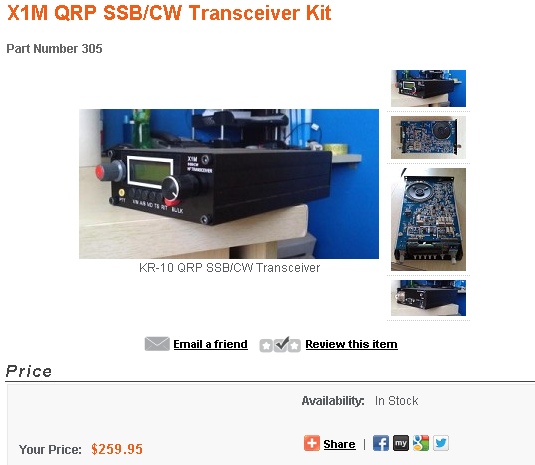 sv3auw: X1M QRP SSB/CW Transceiver Kit