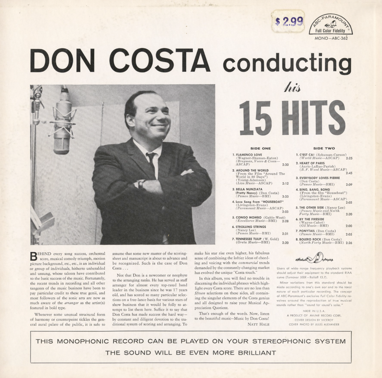 Unearthed In The Atomic Attic: 15 Hits - Don Costa