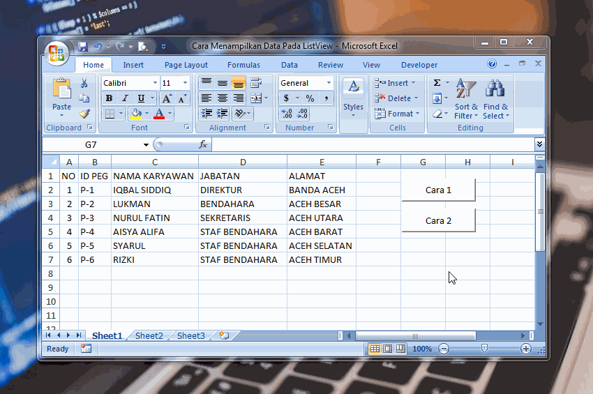 Cara Menampilkan Data Pada Listview Vba Excel Kampus Office