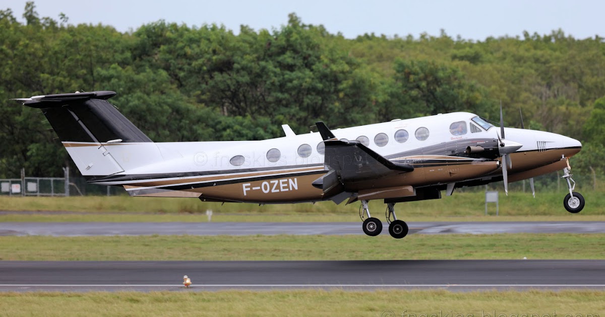 Far North Queensland Skies: Beechcraft Kingair B350 F-OZEN departs