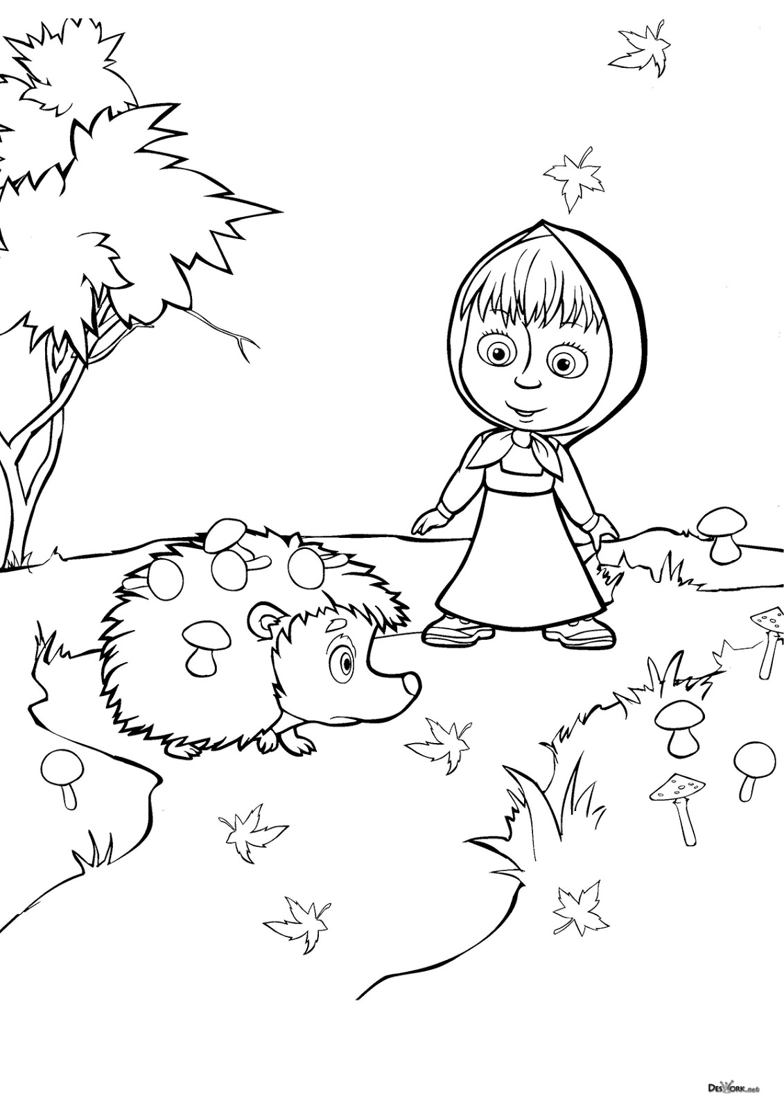 Aprende Brincando: Desenhos da Masha e o Urso para Colorir