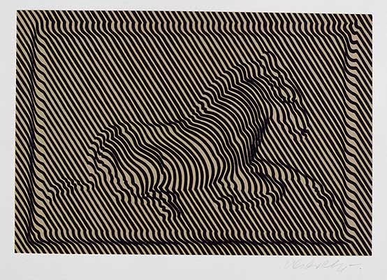 Las ruinas de Palmira: Fall, 1963, Bridget Riley.