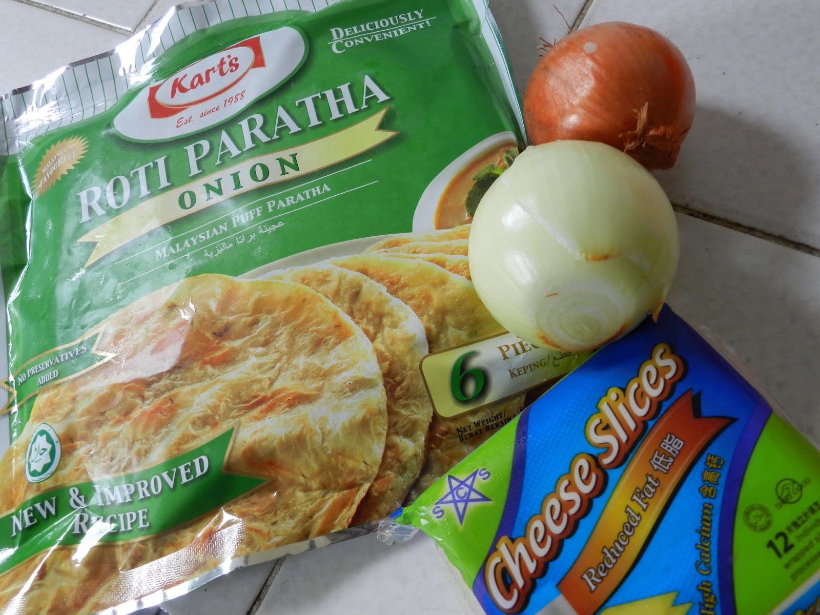 A Pepper's Love: Roti Paratha with Cheese and Onion