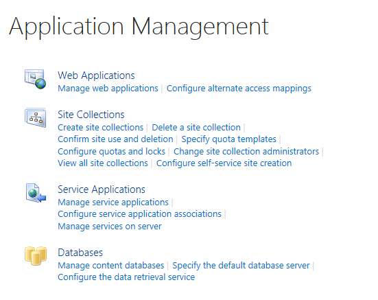 SptBlog: Central Administration in Sharepoint 2013