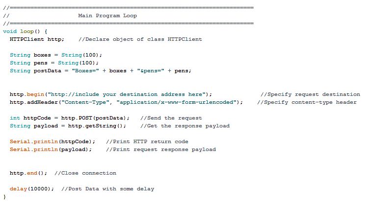 Sending data from ESP8266 to a website
