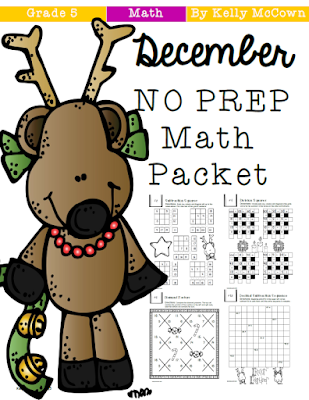 Kelly McCown: December 5th Grade NO PREP Math Packet