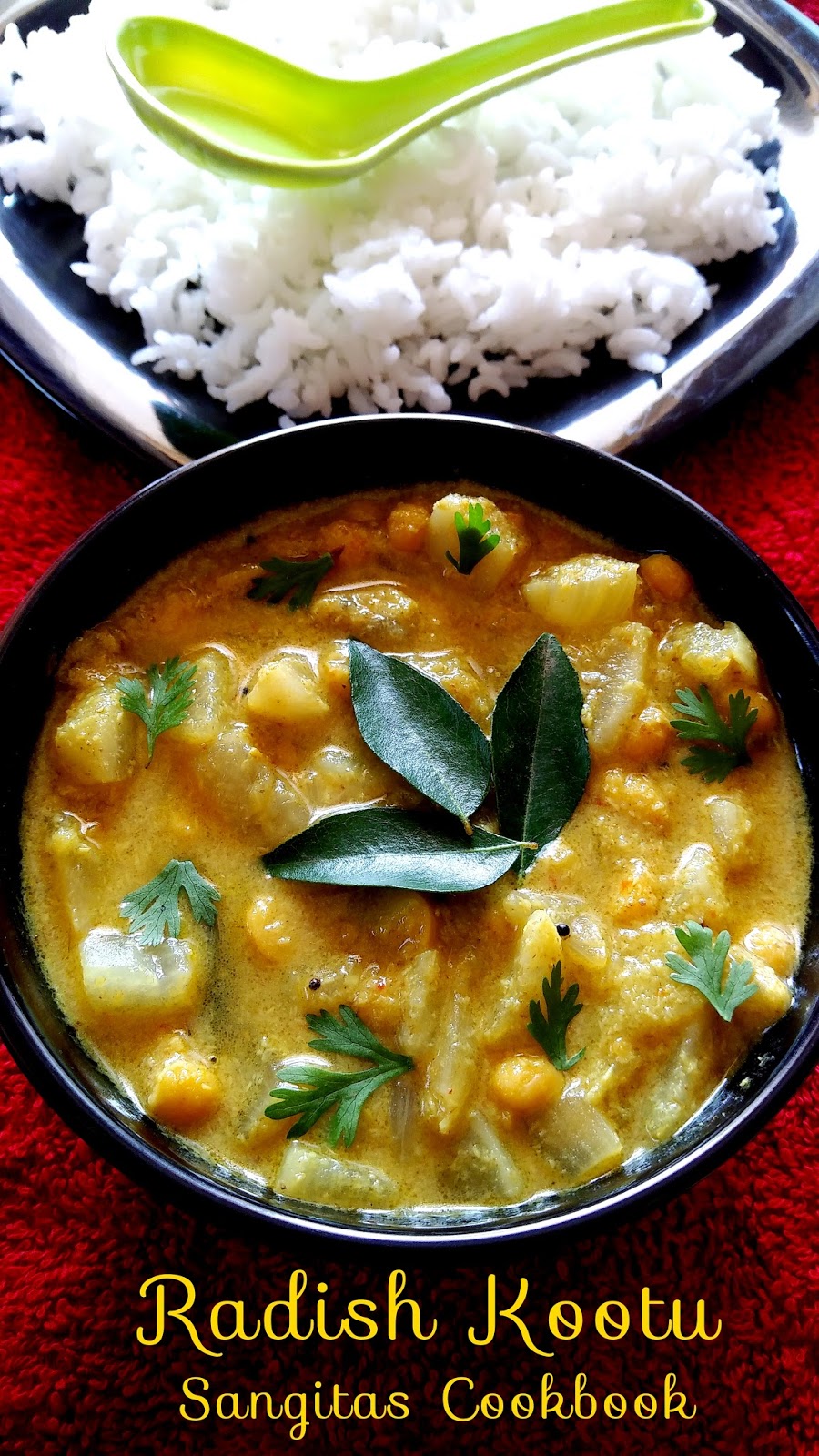 Sangita's Cookbook: Radish Curry / Mullangi Kootu Recipe