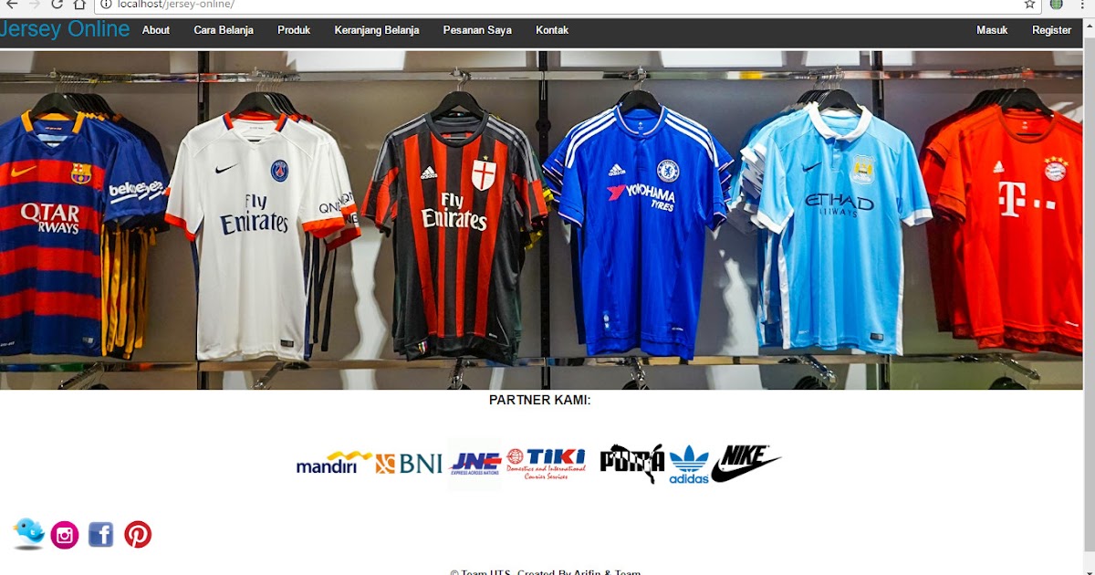 Toko Jersey Online (Project UAS) ~ e-notes.pro