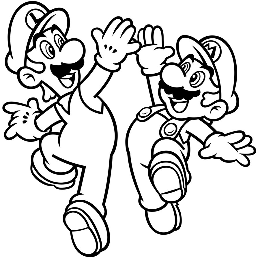 10 Mewarnai Gambar Mario Bros