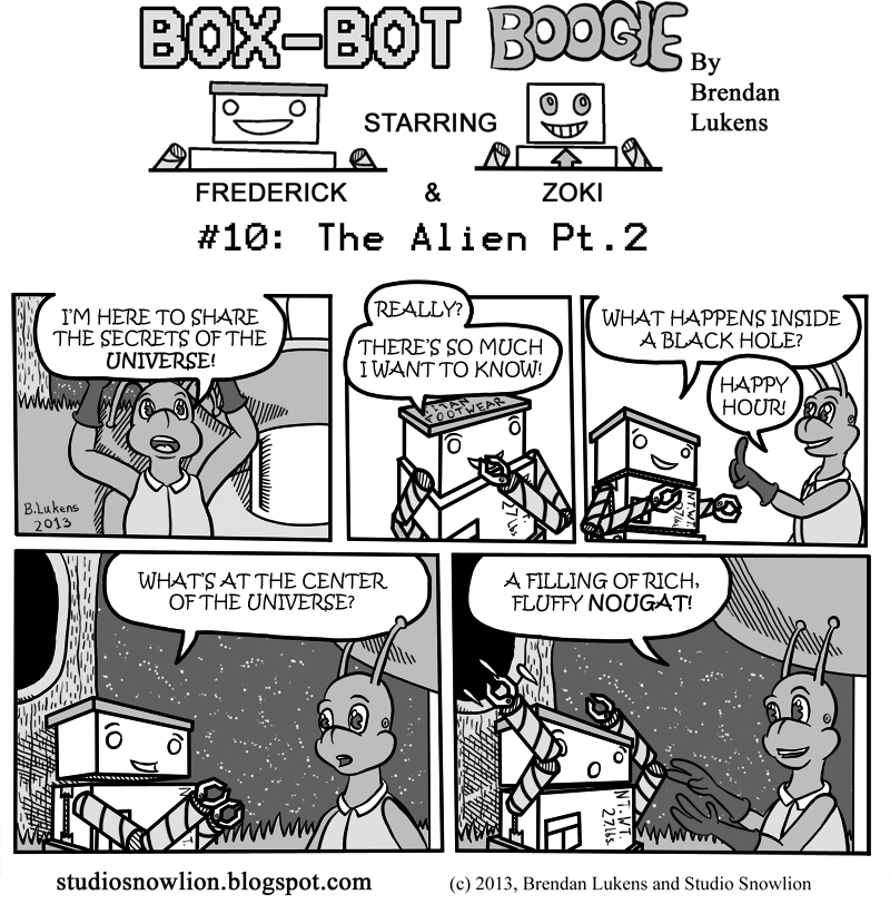 Studio Snowlion: Box-Bot Boogie #10: The Alien Part 2