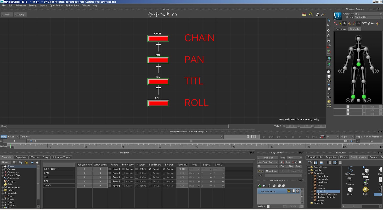 3D Animation & Programming: 【Tips】MotionBuilderでRotationを分解してRollの補助骨の ...