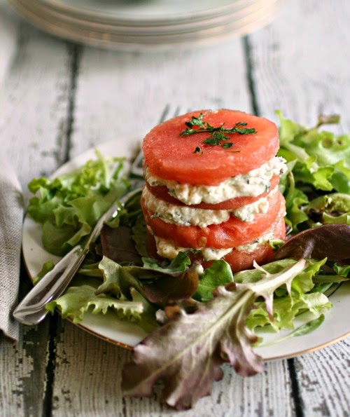 Hungry Couple: Watermelon and Herbed Feta Cheese Salad