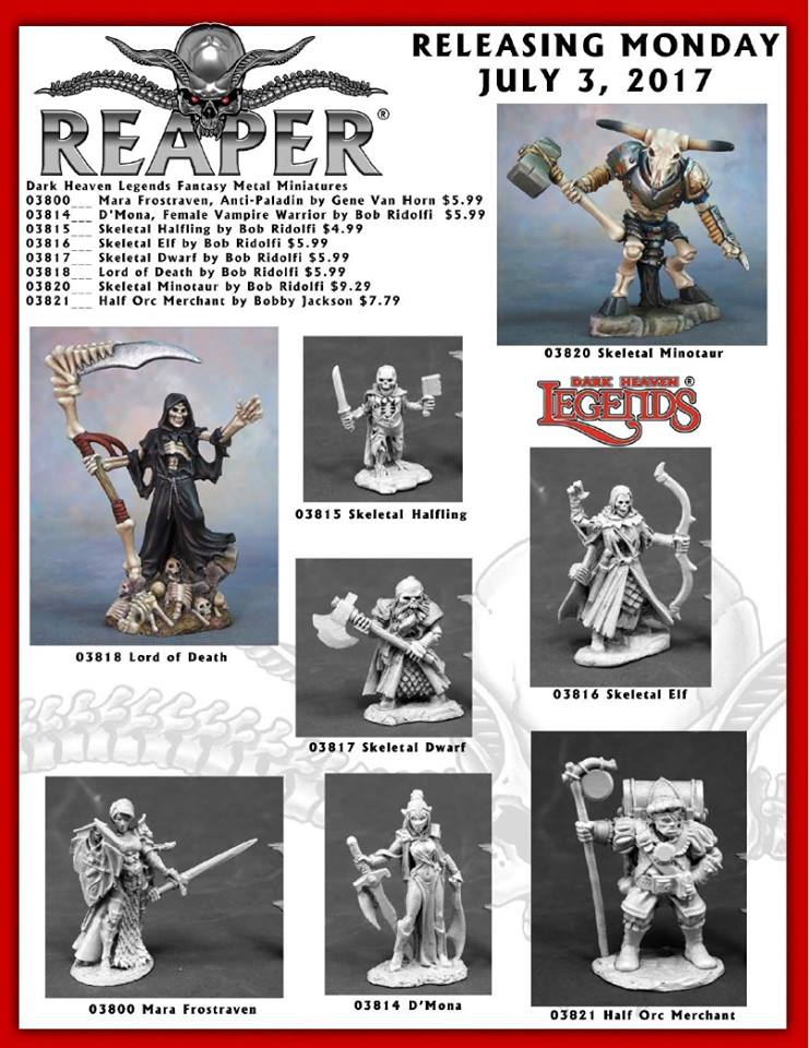 Tabletop Fix: Reaper Miniatures - July Releases