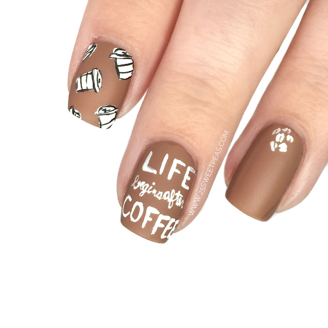 Nails Inc Caffeine Hit + National Coffee Day Nail Art — 25 Sweetpeas