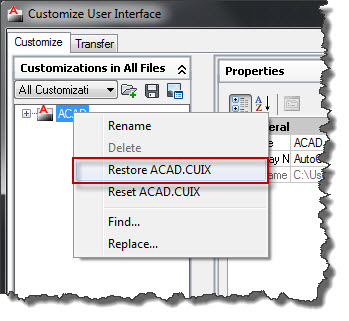 Streamlined Design: Restore or Reset an AutoCAD CUI File