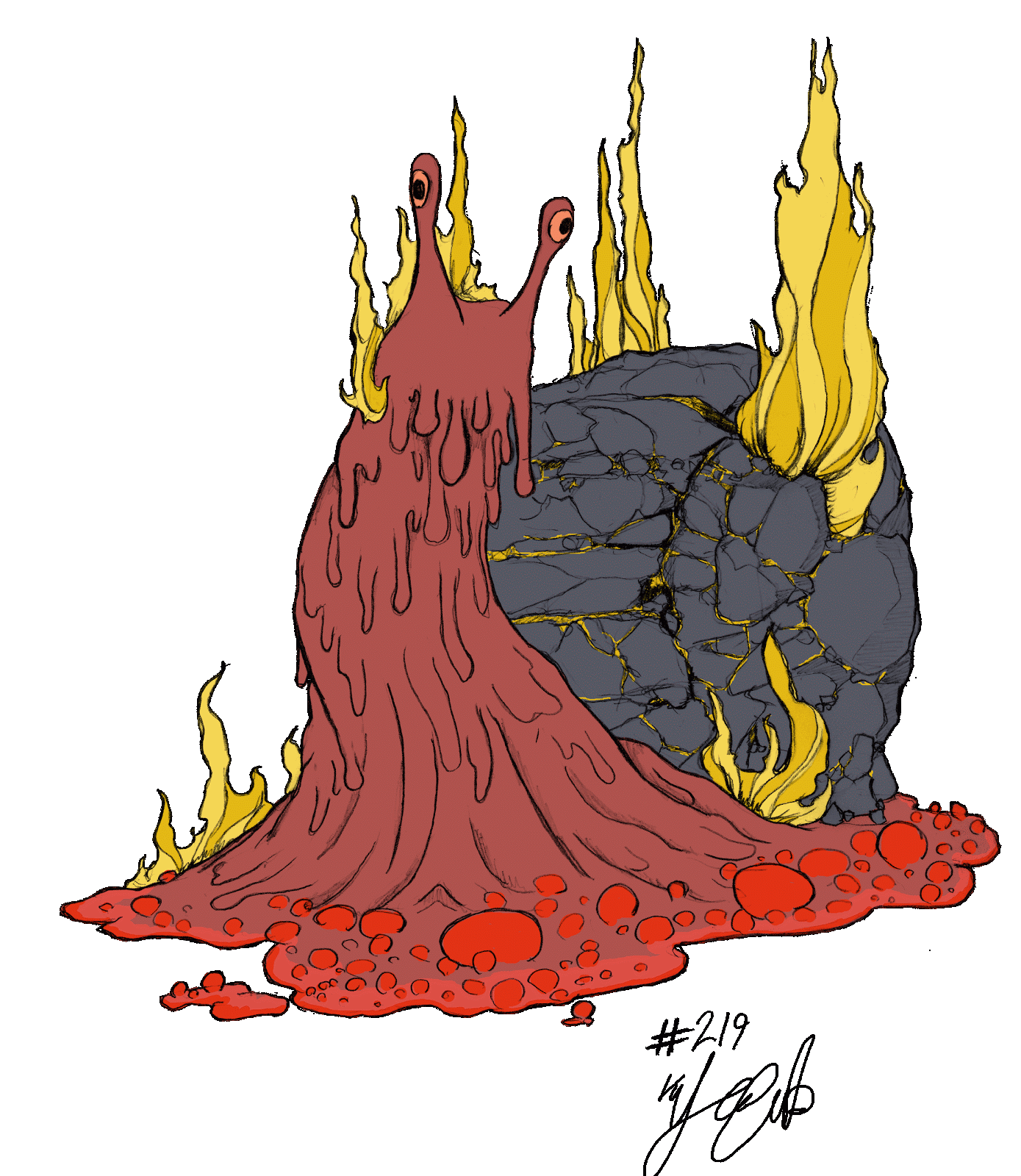 KYLE DRAWS POKEMONS: 219 Magcargo