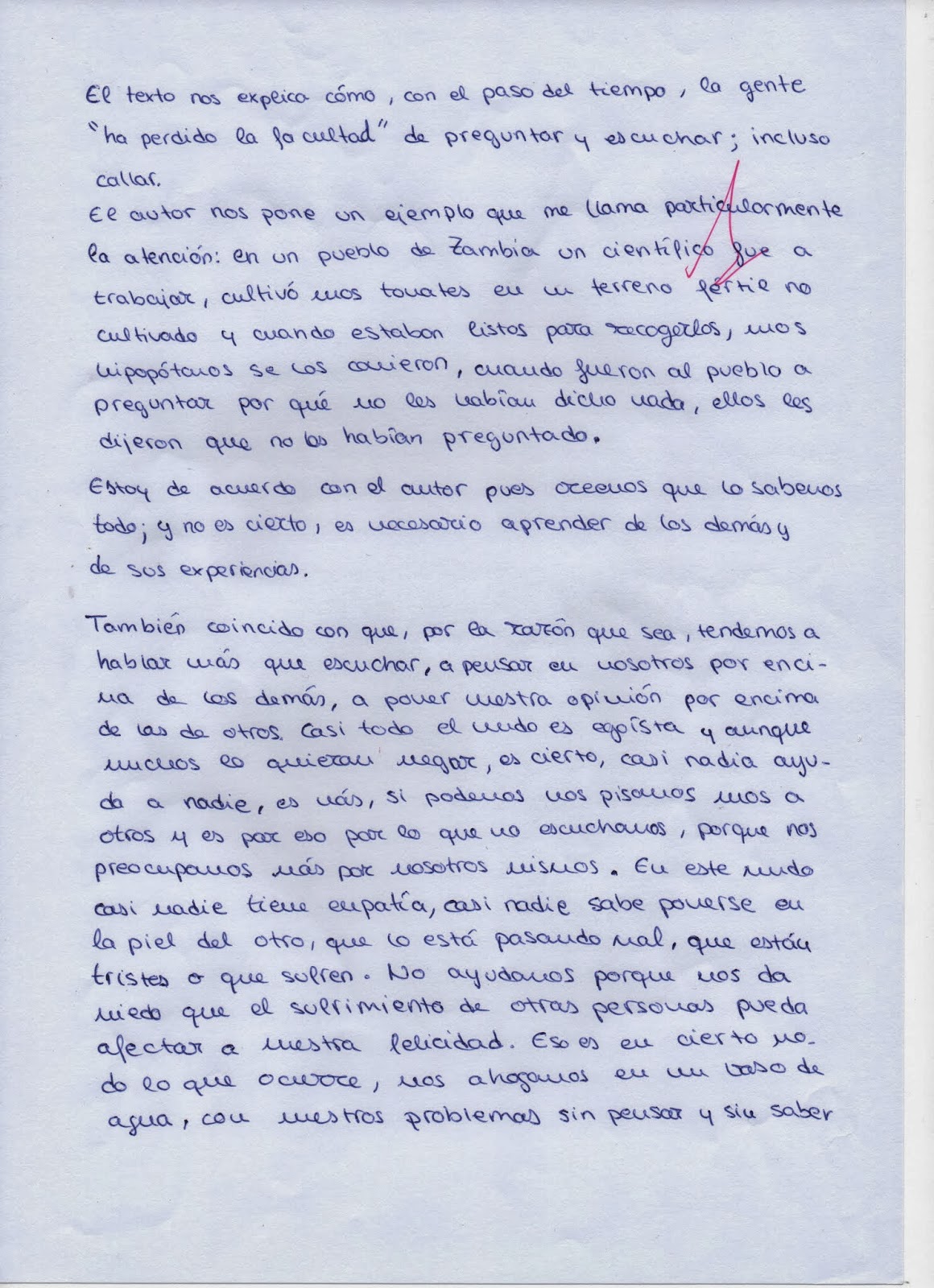 Lengua y Literatura: EJEMPLO de respuesta a comentario crítico propuesto Lengua y Literatura: EJEMPLO de respuesta a comentario crítico propuesto