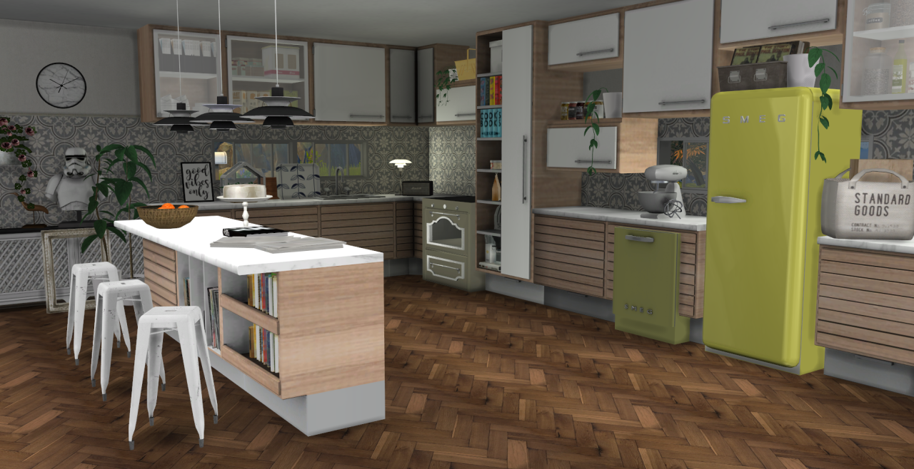 Sims 4 Minc Kitchen Cc