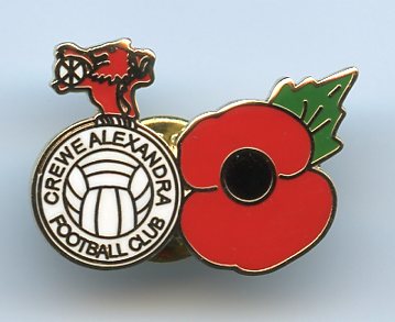 Crewe Alexandra Football Club pin badges: Crewe Poppy Badge