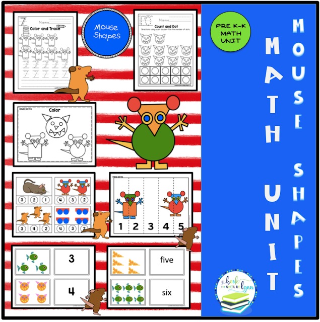 MOUSE SHAPES MATH UNIT ~ Book Units by Lynn