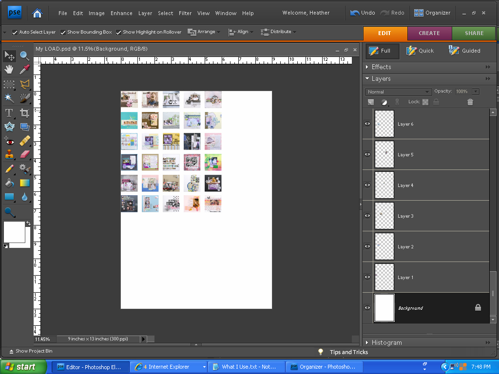 Artist In Residence How To Combine Multiple Images On One Canvas In Photoshop Elements