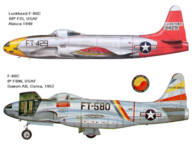 AVIÕES MILITARES: Lockheed F-80 Shooting Star