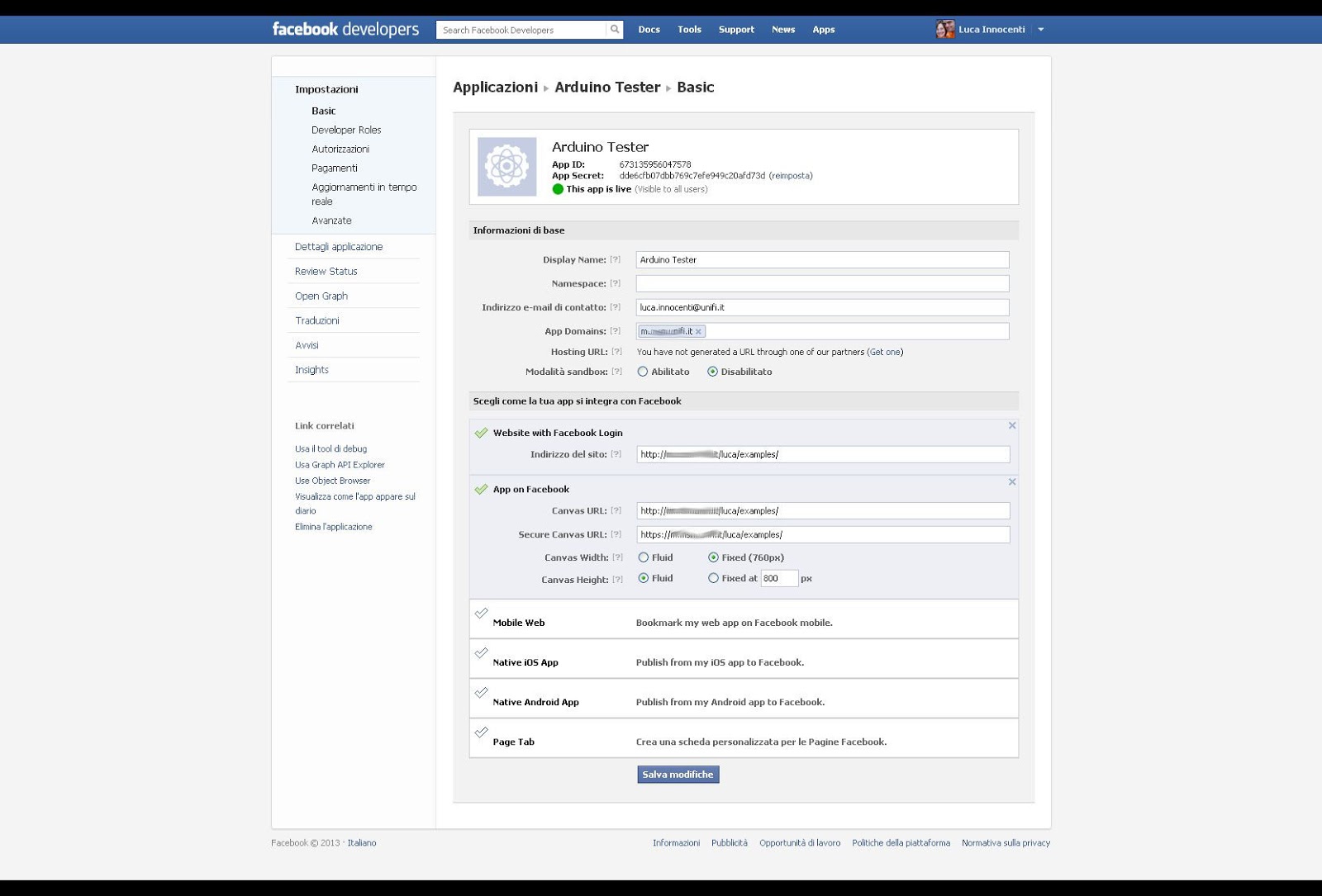 DHOB: Creazione di post automatici su Facebook