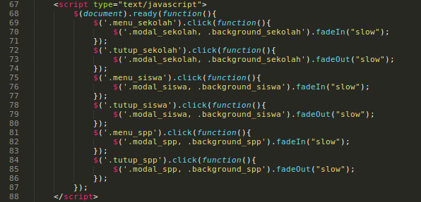 Modal JQuery - CREATE-SCRIPT - ANGGA BLC TELKOM