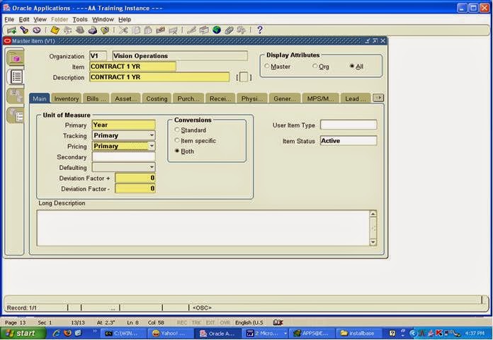 Oracle Applications: Oracle Install Base Oracle Applications: Oracle Install Base