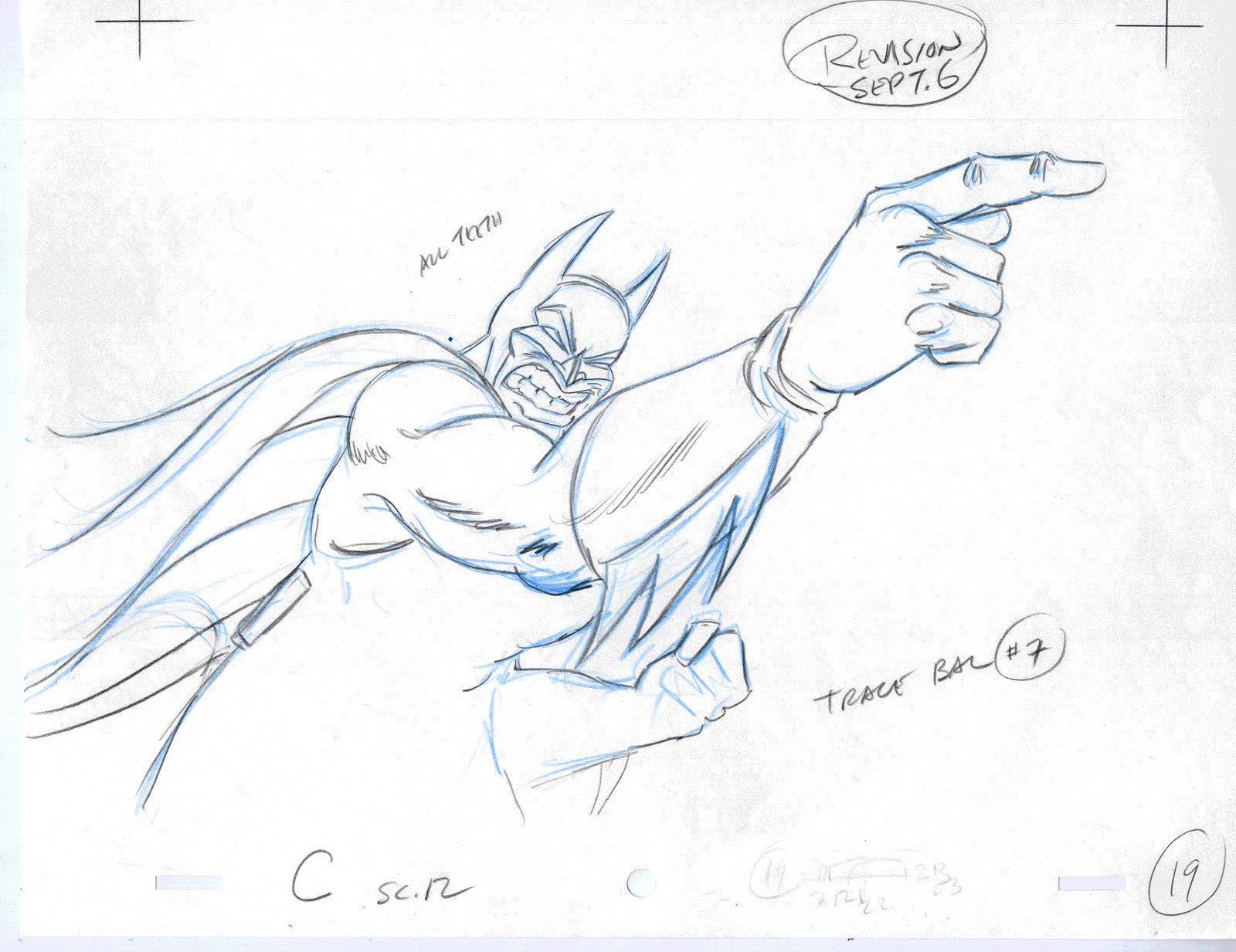 John The Animator Guy: Batman Semi-clean Rough Poses & X-Sheet: Clean ...
