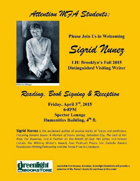 the longest island: Reading, Book Signing & Reception for Sigrid Nunez ...
