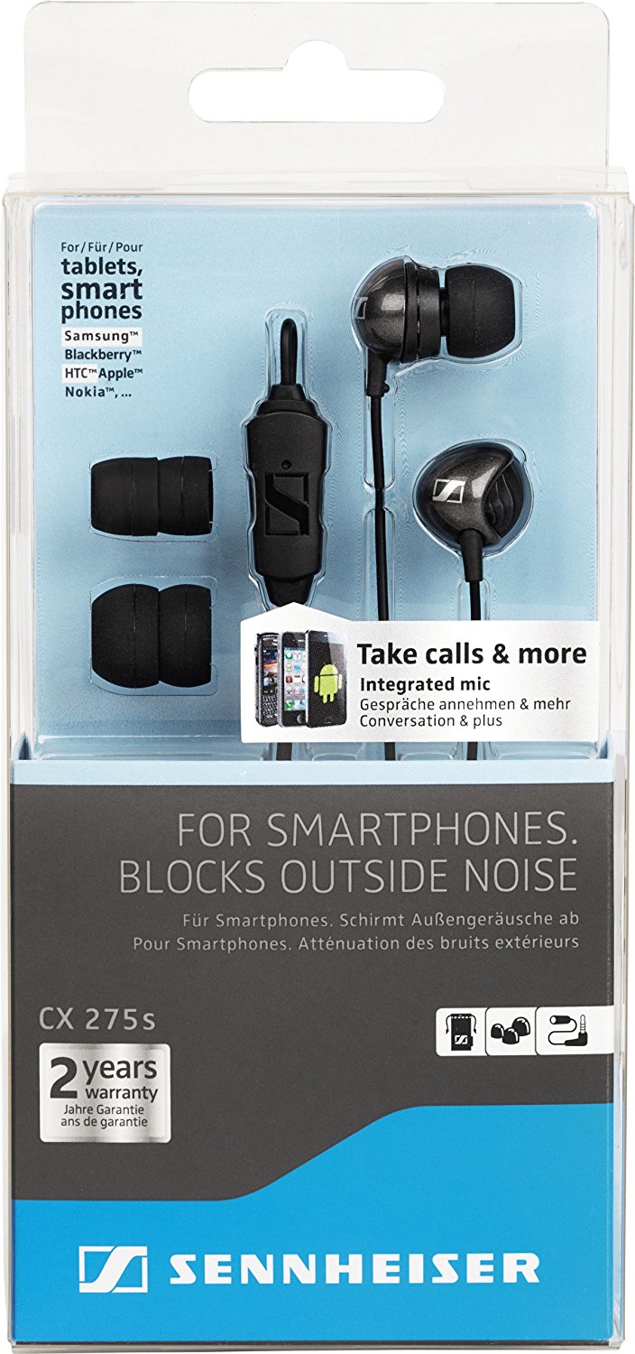 Sennheiser CX 275 S In -Ear built-ing mobile Headphone With Mic ...