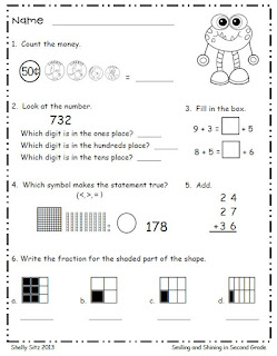 Monster Math Freebie - Second Grade Teaching Blog