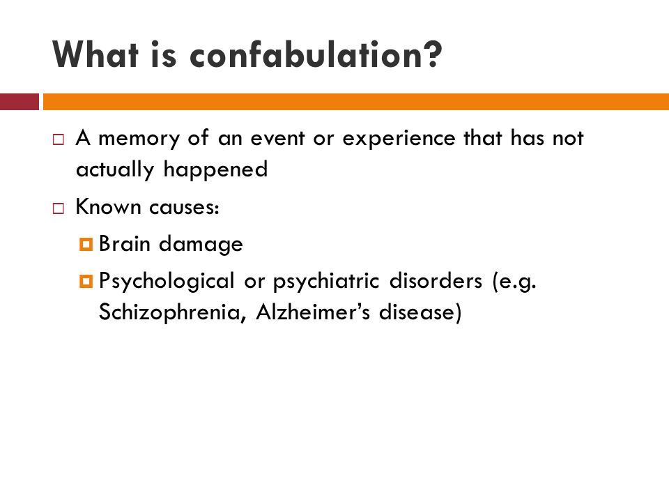 EXAMS AND ME : Confabulation
