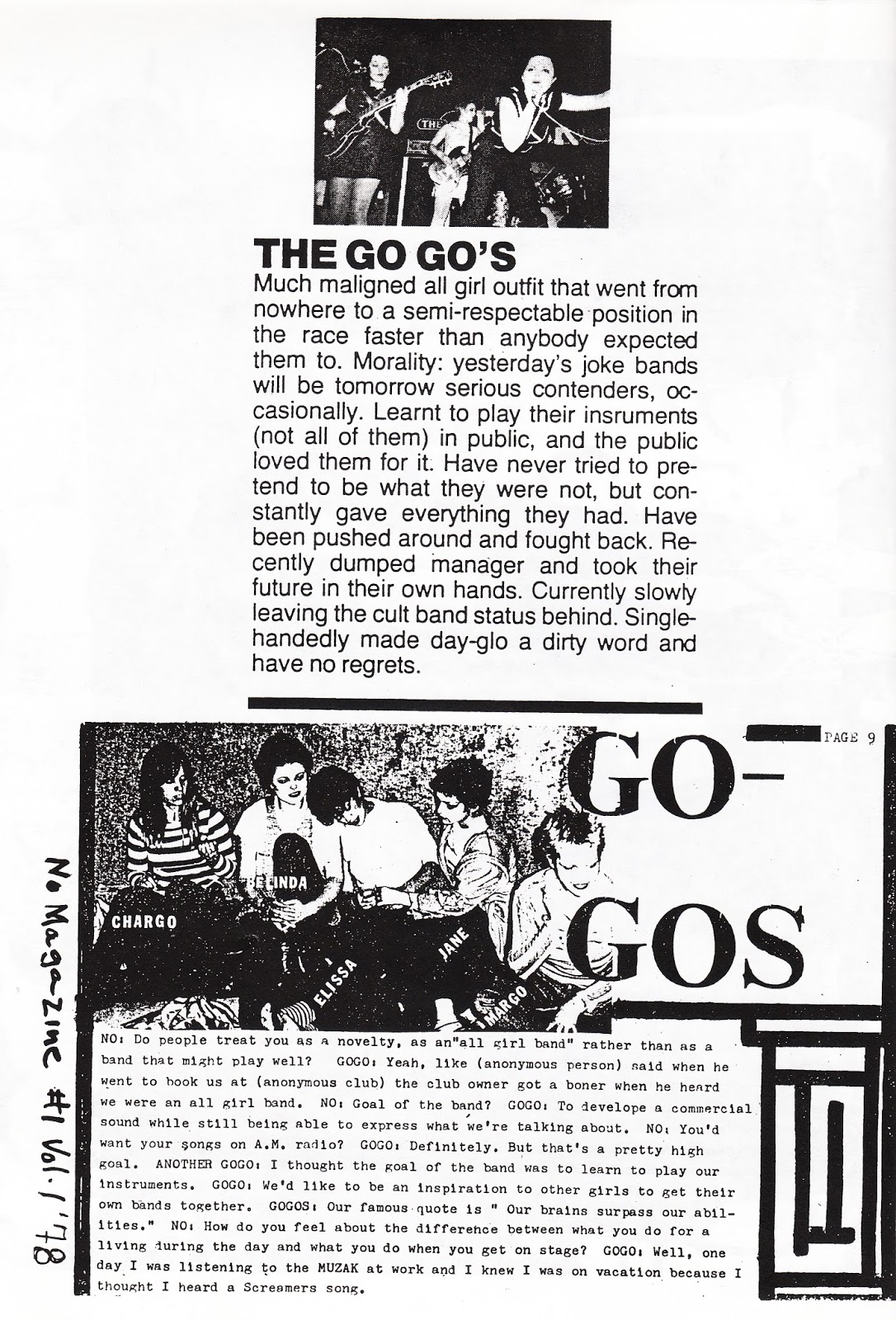 Go-Go's - Marks In Time: Marks in Time : The very early Go-Go's 78-80 ...