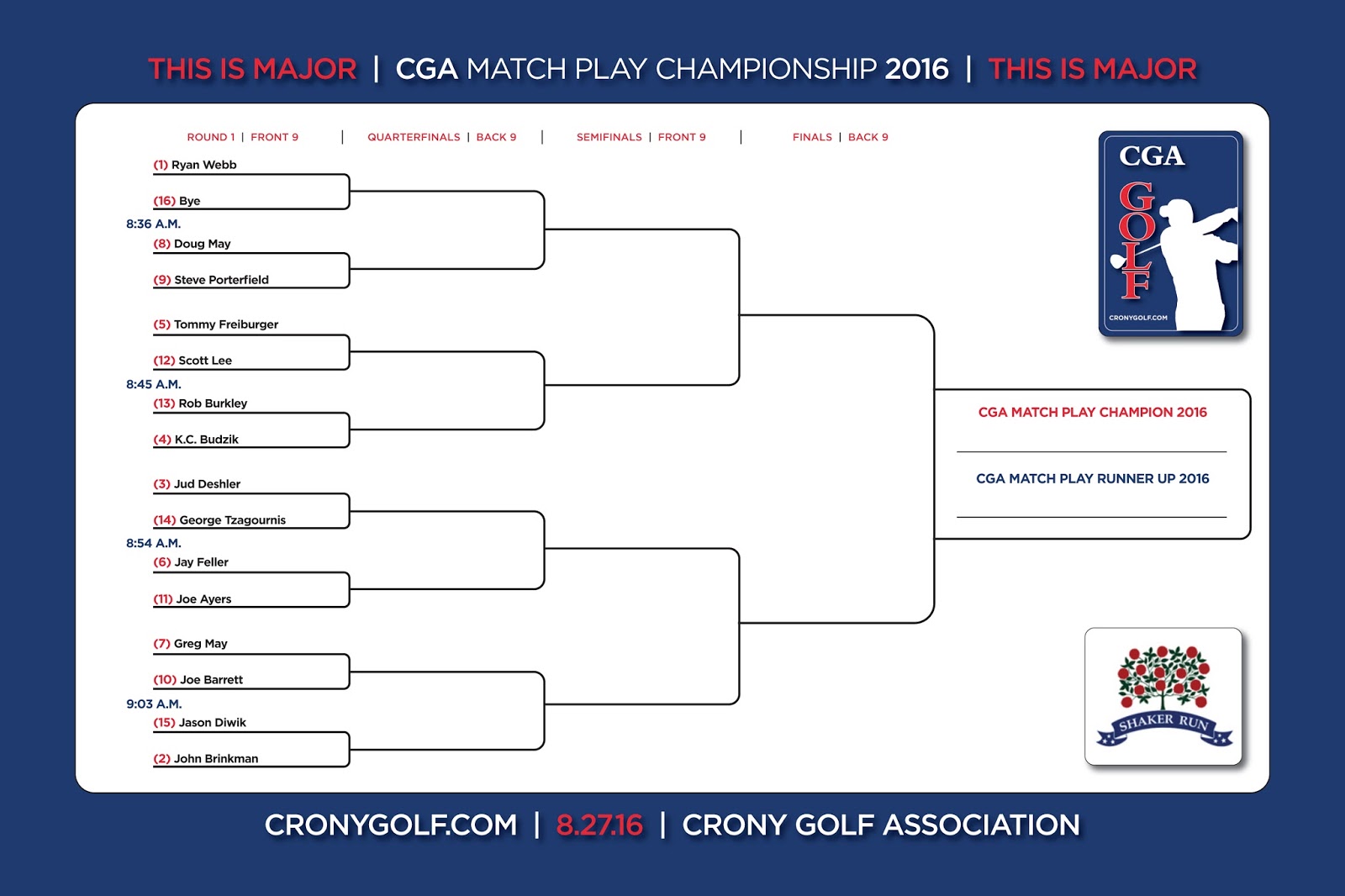 cronygolf.com: CGA 2016 Match Play Championship Bracket