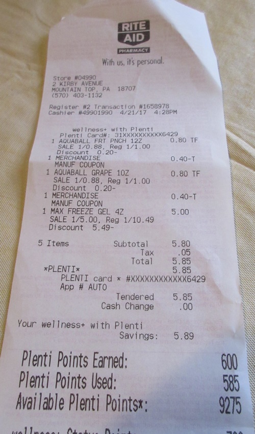 DON'T READ THIS; IT'S BORING!: A Rite-Aid & Weis Quickie!