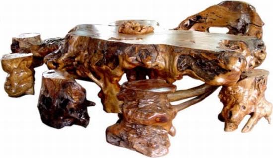 Fresh Decor: Exotic Natural Tree Root Table Design