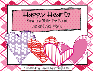 Classroom Freebies Too: Happy Hearts Read and Write the Room
