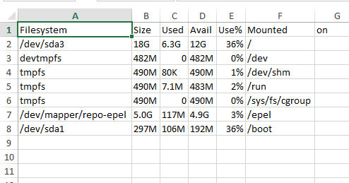 A system engineer's notes: Copying command line output to CSV file
