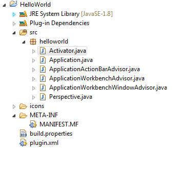 Advanced Tutorials: Creating a simple "Hello World" RCP Application