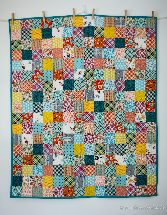 Blue is Bleu: DS Patchwork Baby Quilt