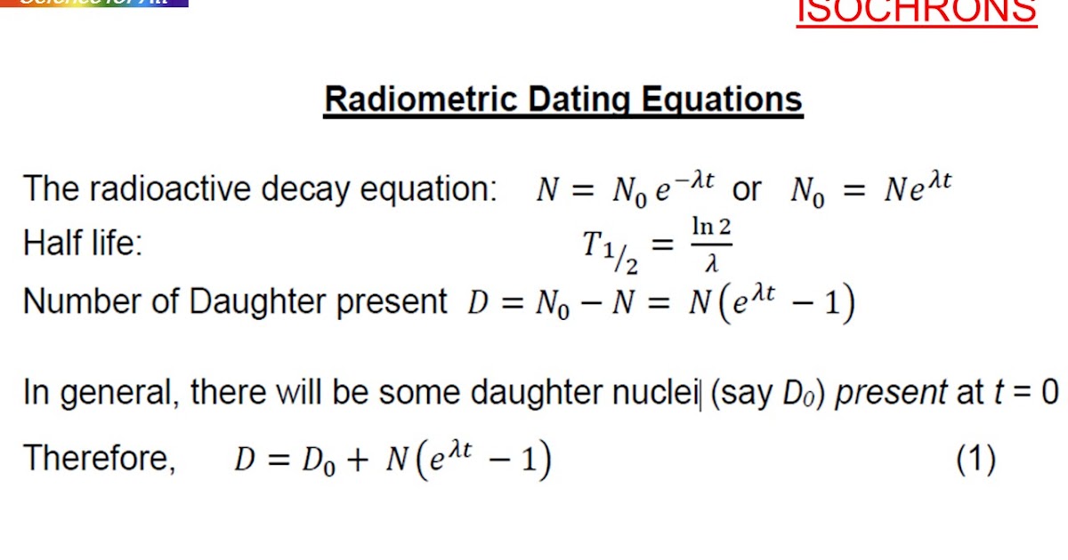 ektalks: Age of the Earth - Radiometric Equations - Isochrons Explained