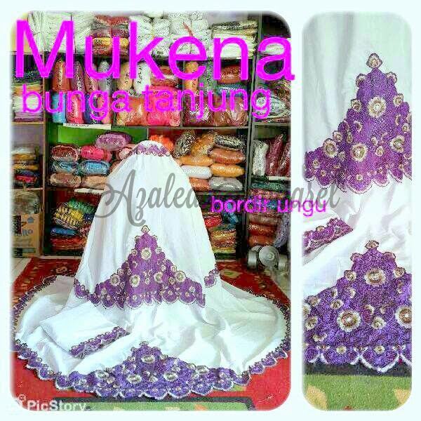 Telekung Solat Berkualiti, Murah dan Elegen: TELEKUNG BUNGA TANJUNG UNGU