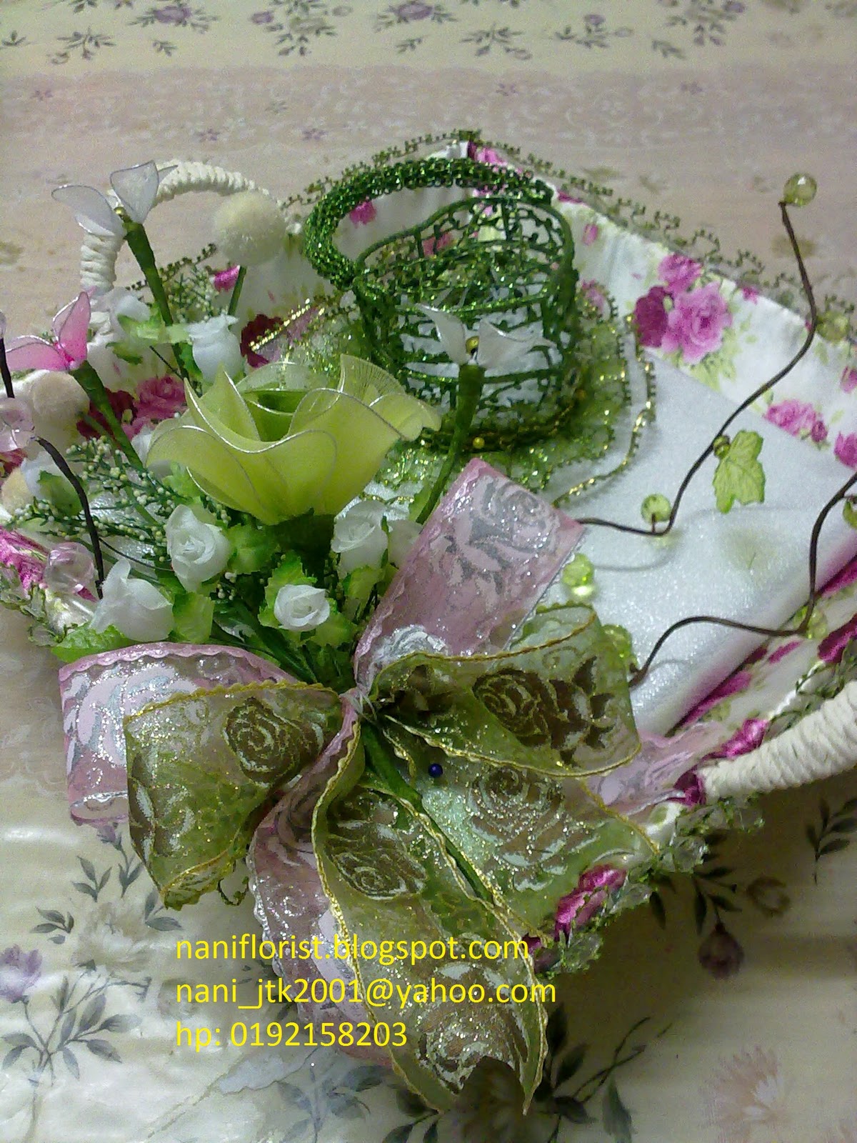 Nani Florist: GUBAHAN HANTARAN PERTUNANGAN BUNGA STOKIN HIJAU APPLE